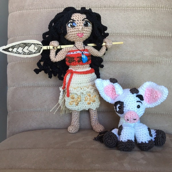 Hannah the Hawaiian Doll - CROCHET PATTERN in English - 11 In./28 Cm ...