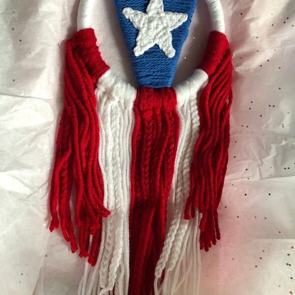 Puerto Rico Crochet Flag - Etsy