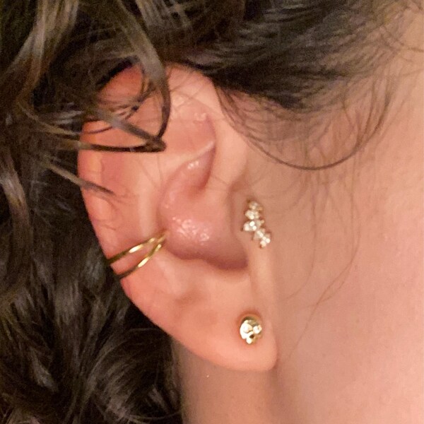 Solid Double Conch Clicker Hoop, Nose Ring, Septum Hoop, Hoop Earring ...