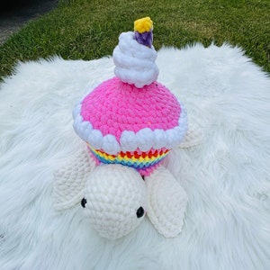 Birthday Cake Sea Turtle Digital PDF Crochet Amigurumi Pattern Beginner ...