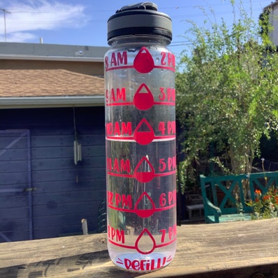 Custom Water Timeline Vinyl Decal Sticker Daily Water Tracker Sticker ...