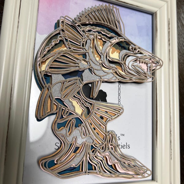Walleye Fish Layered SVG 3d, 3D Mandala Svg, CNC Milling Station DXF ...
