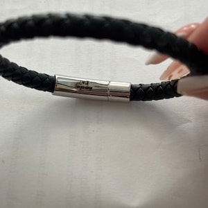 Personalized Leather Bracelet, Engraved Men's Name Bracelet, Custom ...