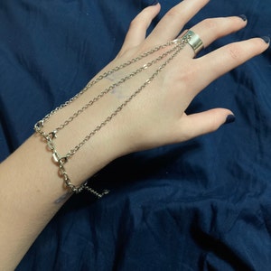 Handmade Five Finger Chain Rings Adjustable Cross Chain - Etsy