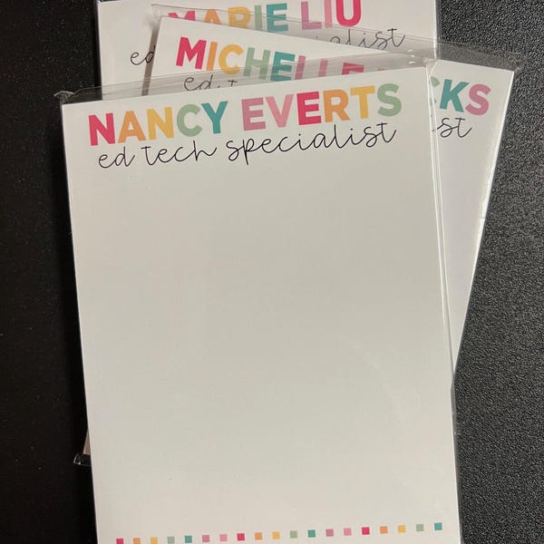 School Personalized Name Sticky Notes Post-it® Note Pads | Teacher ...