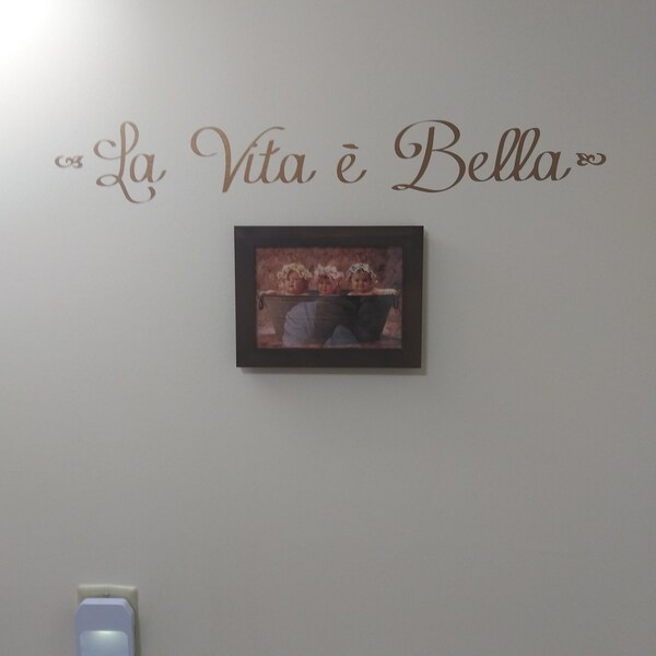 La Vita E Bella (life is Beautiful) Vinyl Lettering Wall Decal Sticker ...