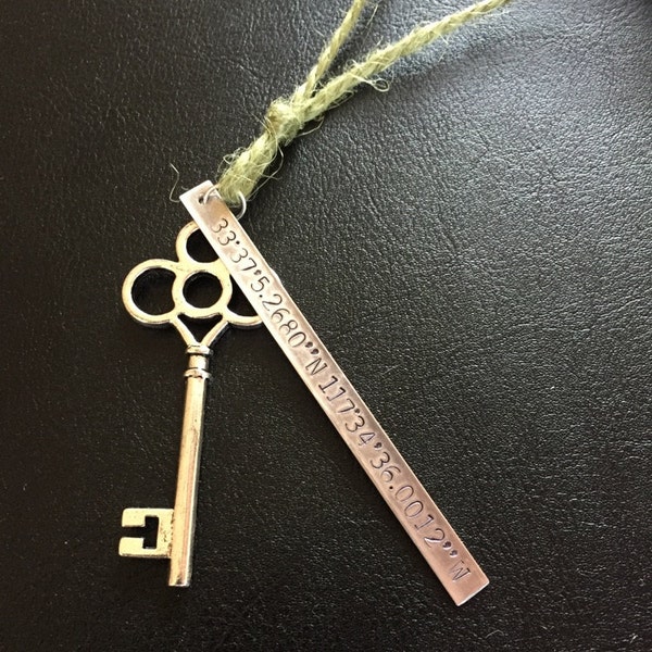 First Home Ornament - Custom Hand Stamped Housewarming Gift - New House ...