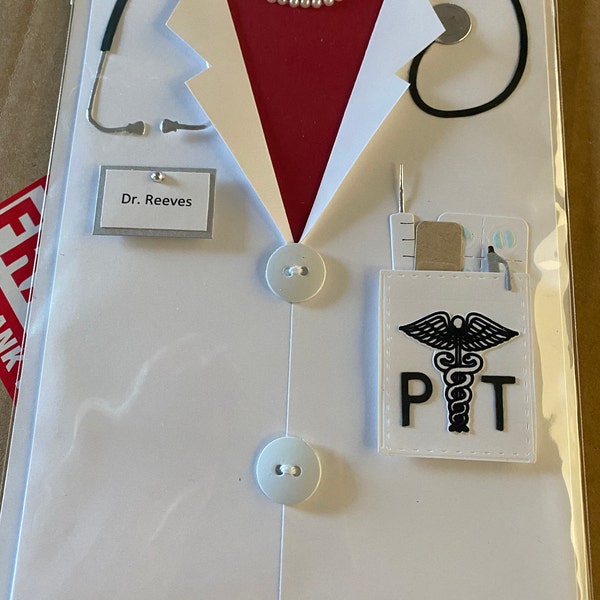 Handmade Doctor Card, Medical Card, Handmade Medical School Graduation ...