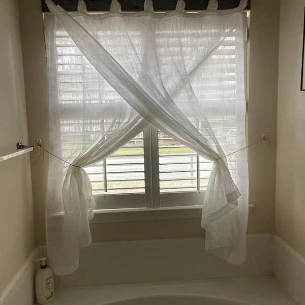 Curtains, Semi-sheer Tab-top Curtains - Etsy