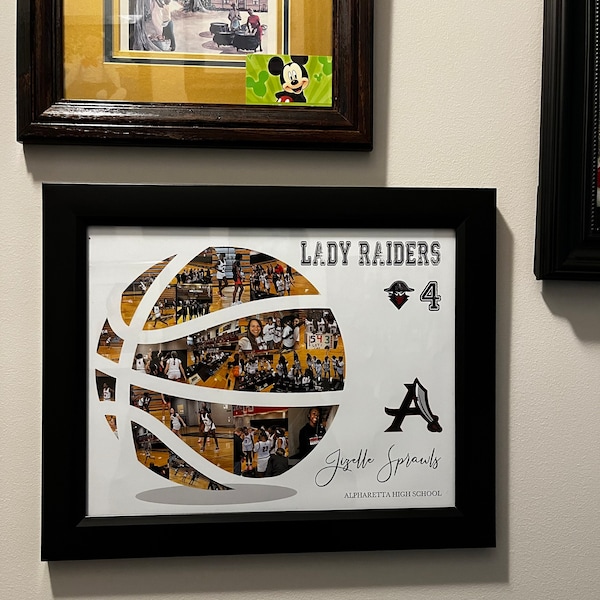 PRINTABLE Custom Basketball Photo Collage, Coach Gift, Printable ...