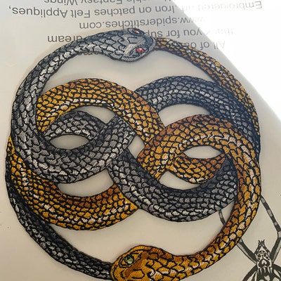 Huge Neverending Story Auryn Snake Knot Iron on Patch - Etsy