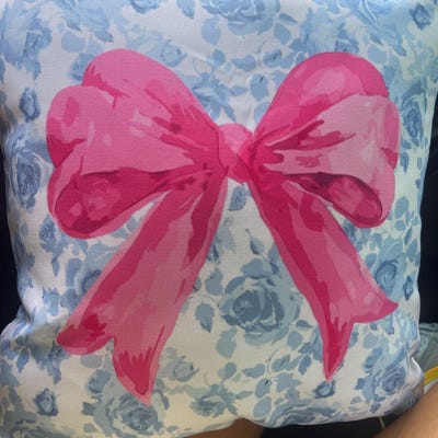 Coquette Bow Blanket Preppy Dorm Decor Coquette Dorm Bedding Blue Bow ...