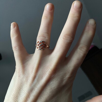 Silver Polyamory Heart Infinity Knot Ring Throuple Ring Pride Jewelry ...