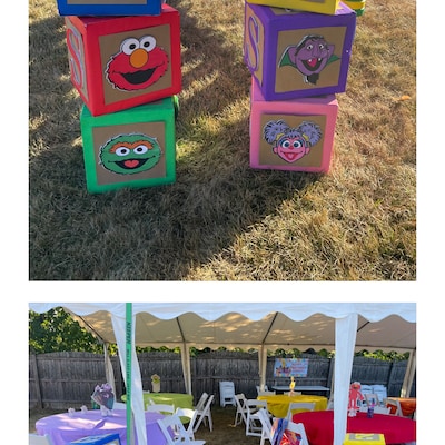 Alphabet & Number Blocks 10x10 Life Size Blocks for Birthdays, Baby ...