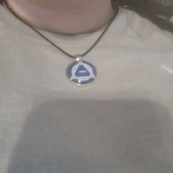 Therian Necklace Theta Delta Therian Symbol Wolf Paw Print Personalize ...