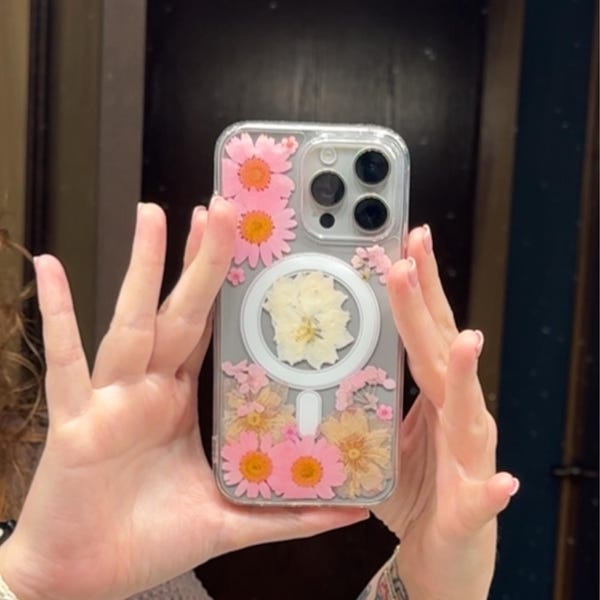 Real Flower, Pressed Dried Fruit, Floral Phone Case, iPhone 16,15,14,13 ...