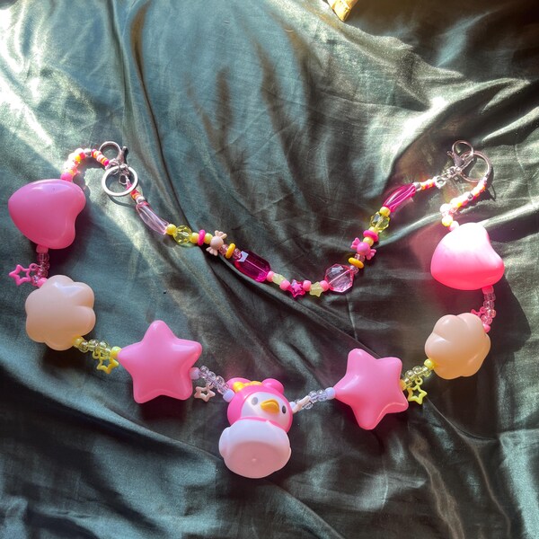 Hot Pink Star Kandi Belt Chain - Etsy
