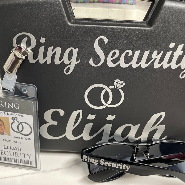 Ring Security Box + Sunglasses + Badge, Ring Security Set, Ring Bearer ...