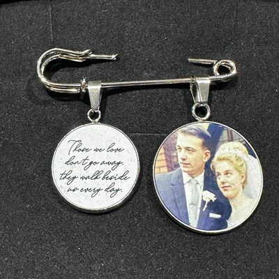 Groom Photo Buttonhole Charm With Poem Charm Personalised - Etsy UK