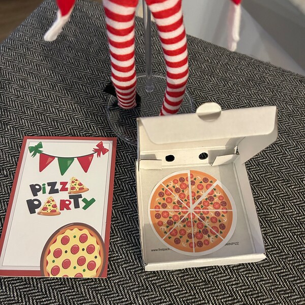 Pizza Night With Elf! Cute Box With "pizza" Sticker on the Inside. Elf ...