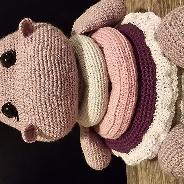 Hedgehog and Hippo Stacking Toy Crochet Pattern Bundle, PDF Hippo ...