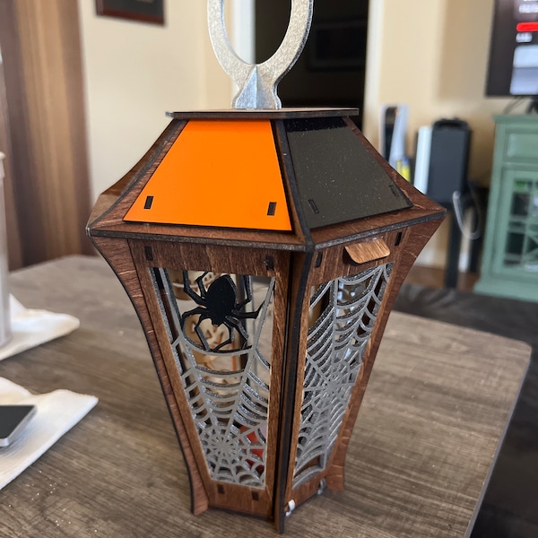 Halloween Lantern Laser Cut File 3D Glowforge Cricut SVG DXF for Plasma ...