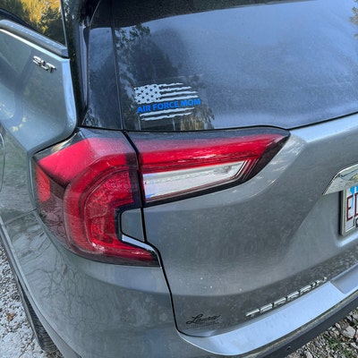 Thin Grey Line Vertical Flag Decal, Vertical Grey Line Flag Decal ...