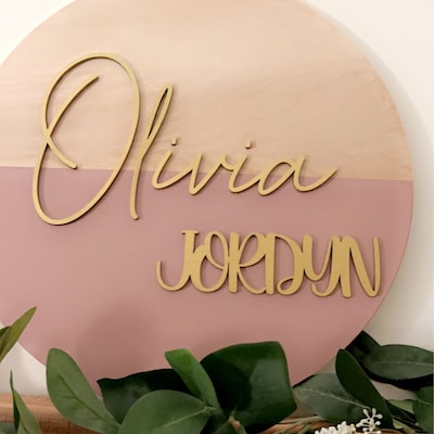 Girl Name Sign, Wooden Name Sign, Nursery Name Sign Baby Name Sign ...