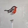 Robin Wind Chime, Original Art , Laser Cut Hand Painted Wooden Robin ...