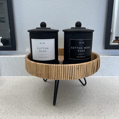 Amber Glass Apothecary Jar Reed Diffuser With White, Grey or Black ...