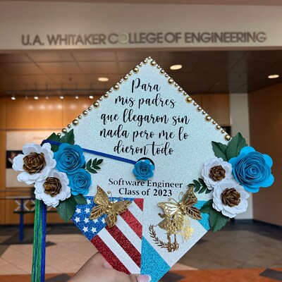 Custom Ecuador Ecuadorian Graduation Cap Topper Flag Cap - Etsy