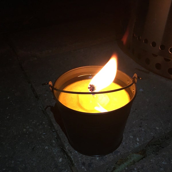 Outdoor Citronella Bucket Candle With Handle - 22 Oz (dark Brown) - Etsy
