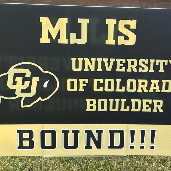 College Bound Yard Sign Senior Graduation Sign College Bound Gift ...