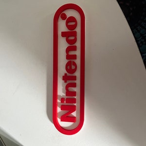 Nintendo Video Game Logo Sign 8.5in 3D Printed, Man Cave, Game Room ...