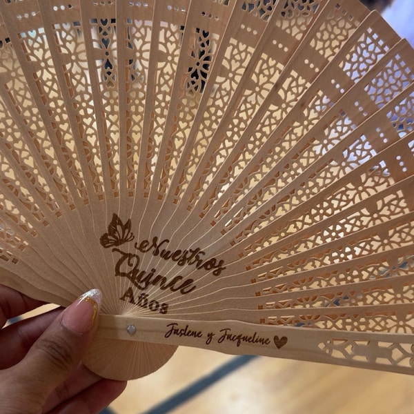 Bulk Mis Quince Años Fan Custom Birthday Favors Quinceañera Party ...