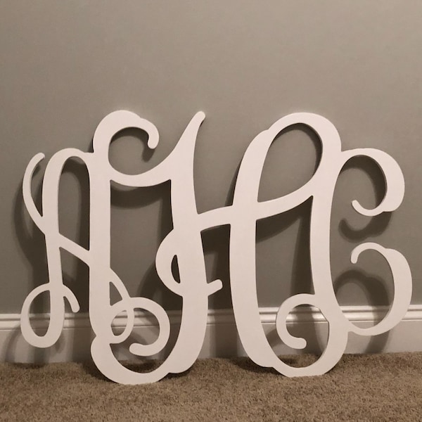 Wall Monogram, Wood Monogram, Nursery Monogram, Wooden Monogram, Wood ...