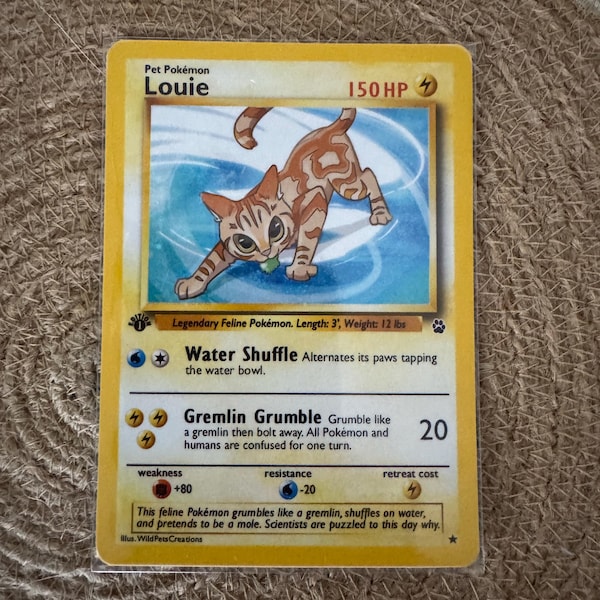 Holographic Pokémon Card - Etsy