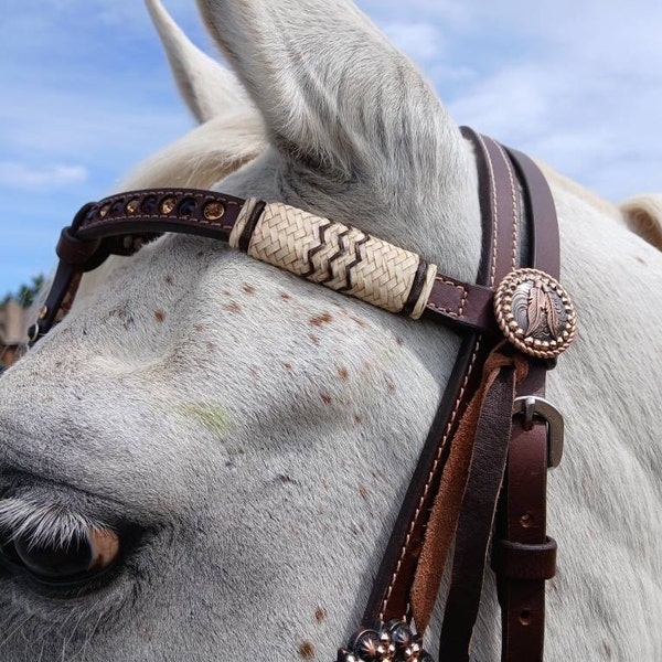 Copper Round Berry Cross Saddle Concho Set Horse Tack Rodeo Barrel ...