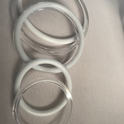 Plastic Acrylic Craft Rings pack of 6 Choose Color & Size 1.75, 3, 4 or ...