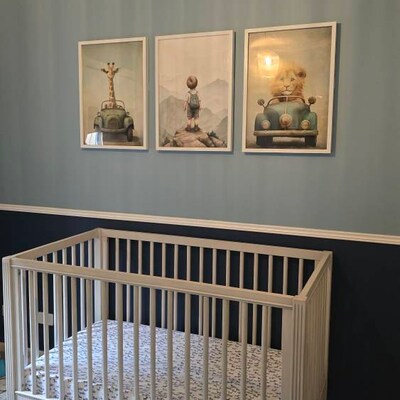 Girl & Bernese Mountain Dog Art Print, Bernese Mountain Dog Nursery ...