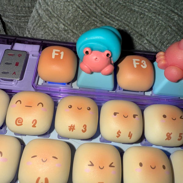 Kawaii Duck Character Keycaps, Goose Keycap, Animal Keycaps, Cute ...