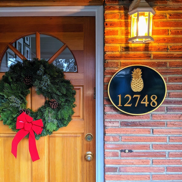 Pineapple Address House Marker Custom Carved Sign or Use Other Image - Etsy