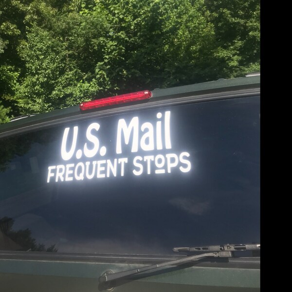U.S. Mail Frequent Stops • Car Window Decal • Fast Shipping • Custom ...