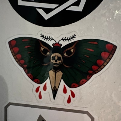 Death Head Moth Tattoo Flash Sheet Dagger Moth Tattoo Print - Etsy