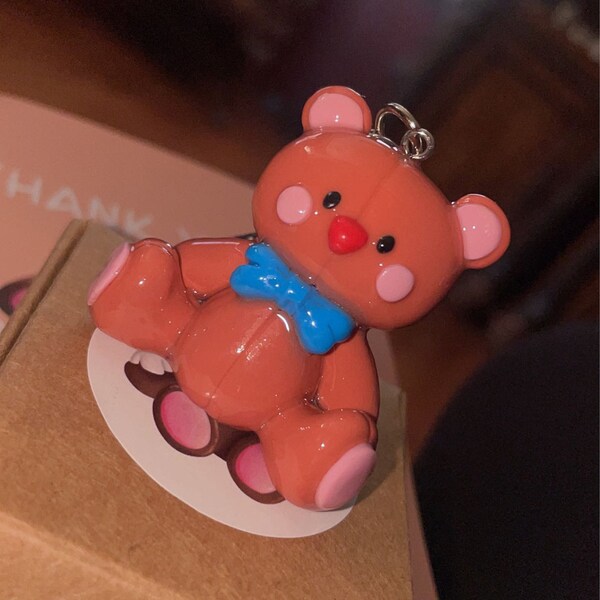 Winnie the Pooh Piglet Charm Clay Keychain Piglet Disney Charm Kawaii ...