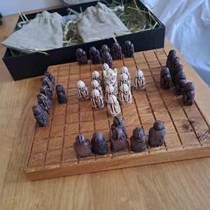 The Wooden Pieces for Hnefatafl Board Game . - Etsy