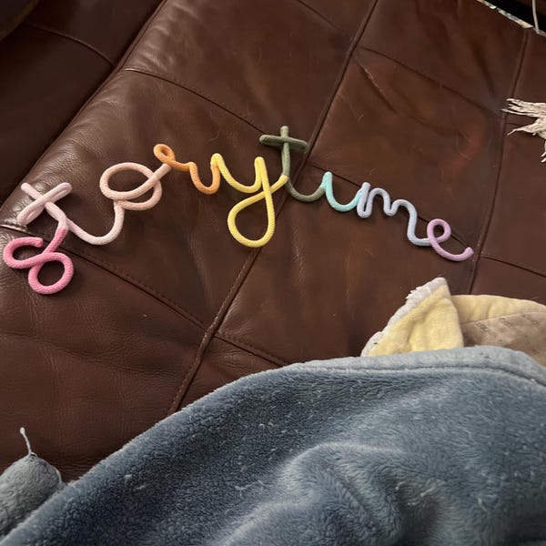 Curved Pastel Colours Storytime Wall Sign for Nursery , Kids Room ...