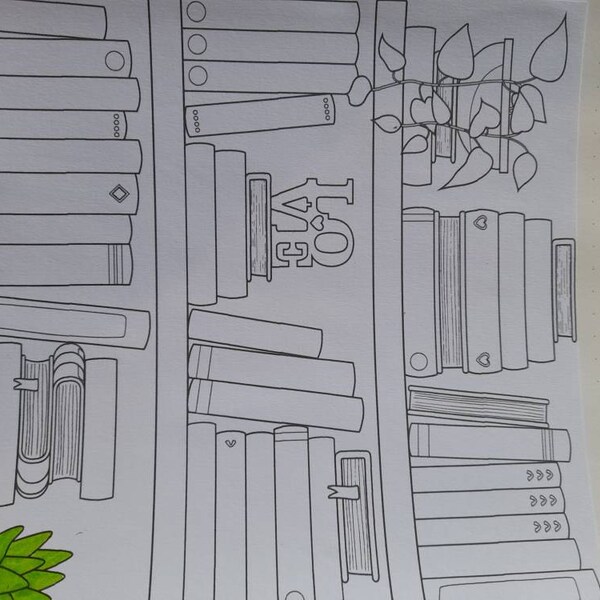 Reading Tracker DIGITAL | Coloring Bookshelf Tracker | A4 A5 Letter ...