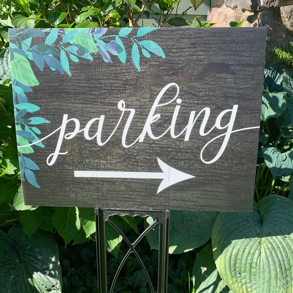 Wood Wedding Parking Sign, Wooden Parking Sign, Rustic Parking Sign ...