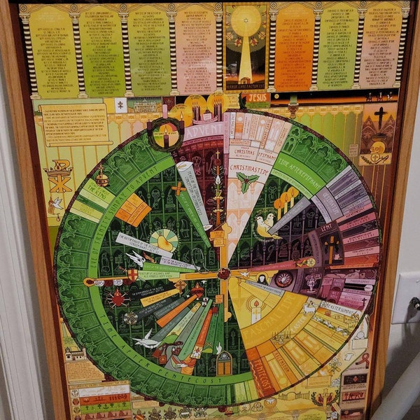 Traditional Catholic Liturgical Calendar Art Print (unframed, 24x36 ...